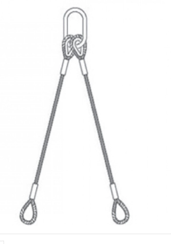 2 LEG ROPE SLING C/W MASTERLINK & THIMBLES 2.5M LONG 6 TONNE – C & C ...
