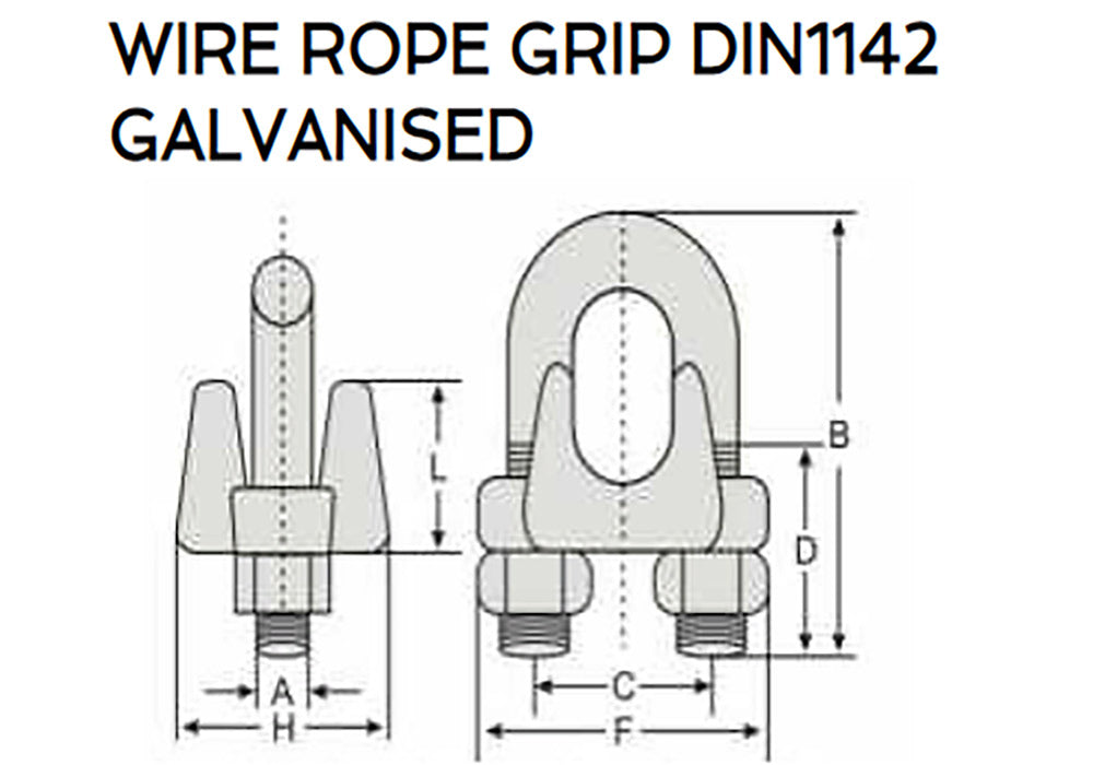 WIRE ROPE GRIP DIN1142 – C & C Lifting Ltd