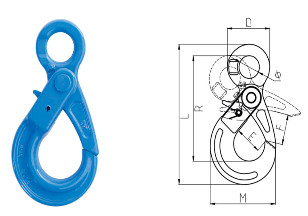 Eye Self-Locking Blue G10 – C & C Lifting Ltd