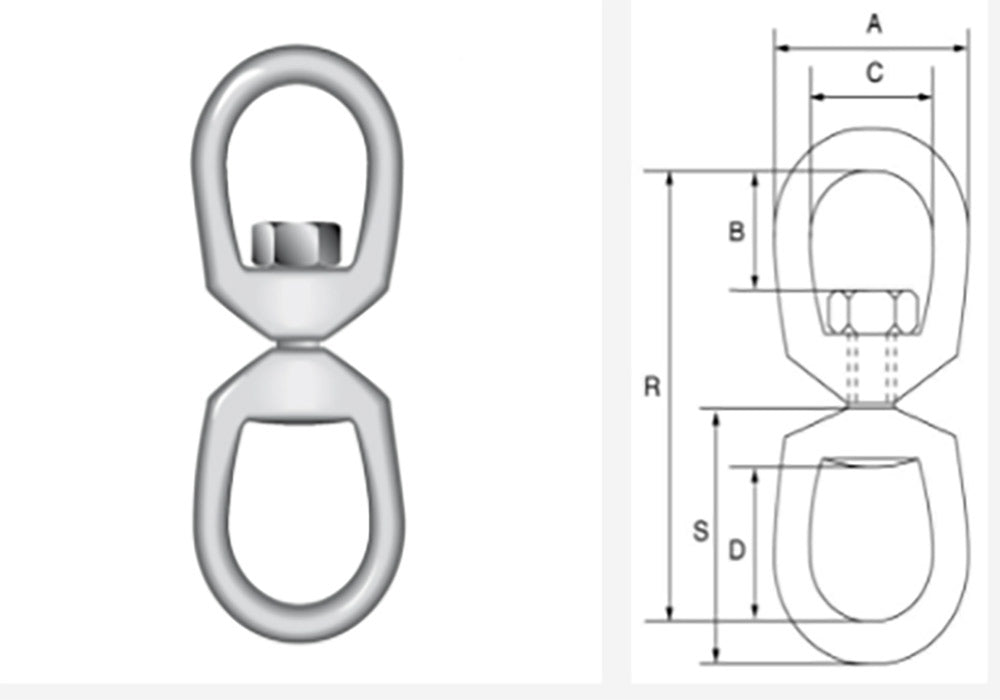 Swivel Regular Galvanised – C & C Lifting Ltd