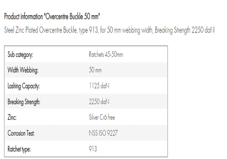 50MM OVERCENTRE BUCKLE 2T – C & C Lifting Ltd