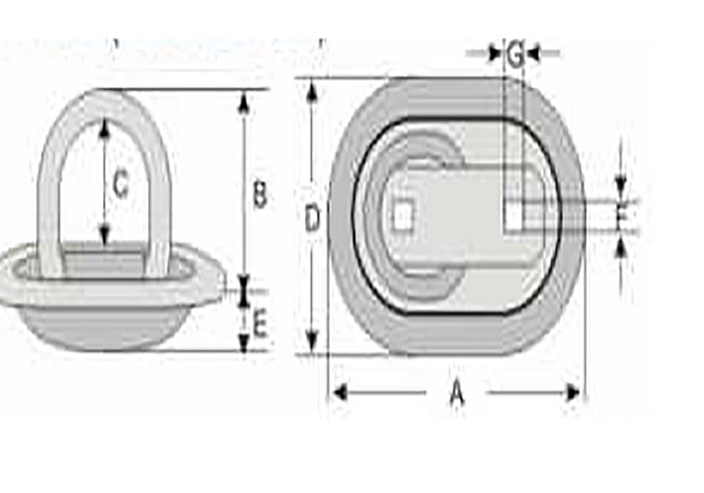 1600KGS ZINC PLATED FOLDING EYEPLATE PLATE FITTING TRAILER – C & C ...