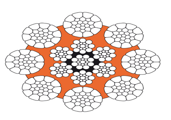 Compacted Wire Rope 8MM DIA 8 STRAND GALV 2160N/MM2 MBL 6.52 TONNE – C ...